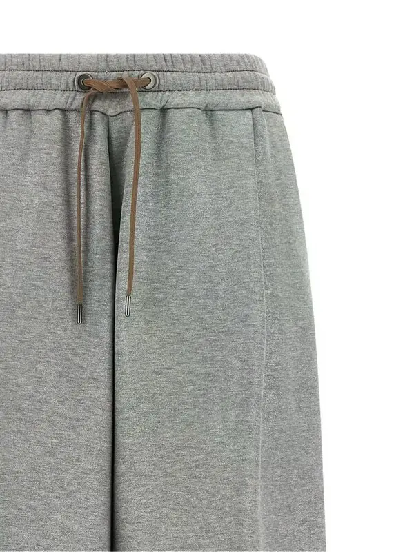 Brunello Cucinelli Contrast-stitching Palazzo Pants - Grey