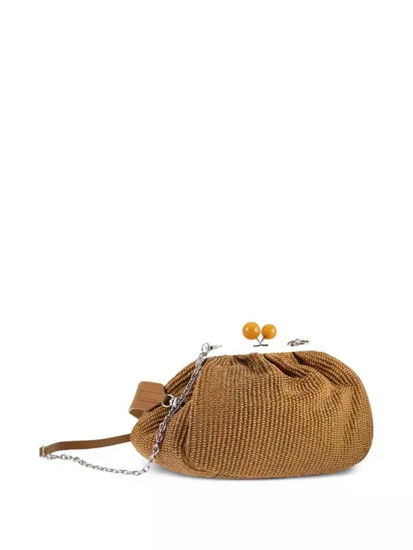 Max Mara Medium Pasticcino Raffia-effect Clutch - Brown