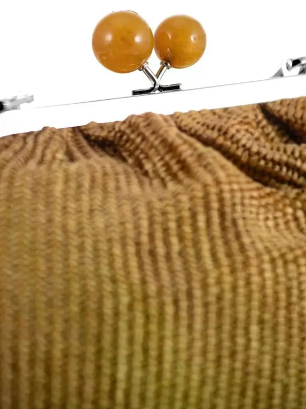 Max Mara Medium Pasticcino Raffia-effect Clutch - Brown