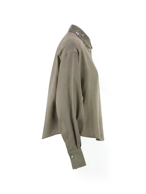 Brunello Cucinelli Sequin-embellished Shirt - Green