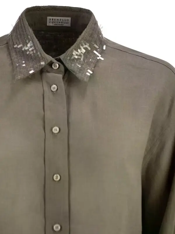 Brunello Cucinelli Sequin-embellished Shirt - Green