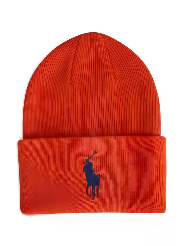 Polo Ralph Lauren Big Pony Cuff Beanie - Orange
