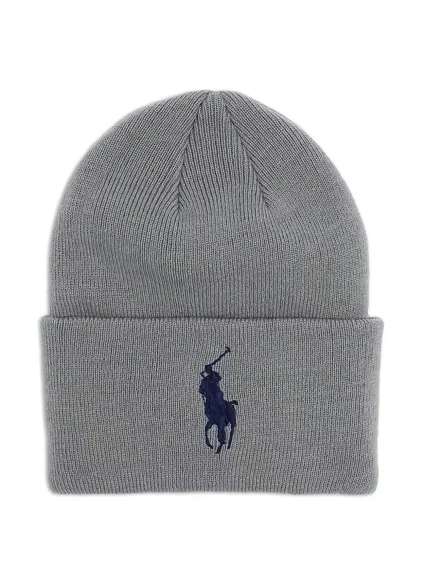Polo Ralph Lauren Big Pony Cuff Beanie - Grey