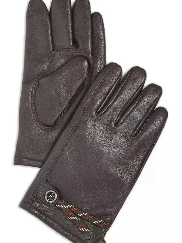 Polo Ralph Lauren Knit Lined Leather Gloves - Brown