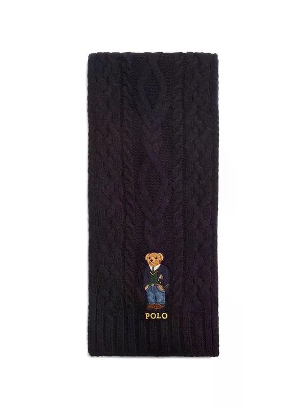 Polo Ralph Lauren Aran St. Andrew Polo Bear Scarf - Blue