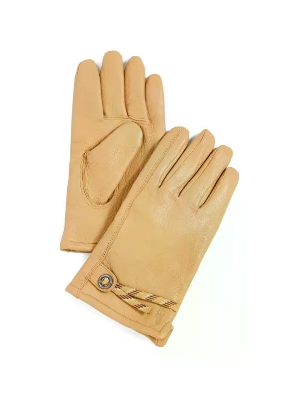 Polo Ralph Lauren Rope-detail Leather Gloves - Neutrals