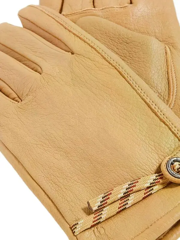 Polo Ralph Lauren Rope-detail Leather Gloves - Neutrals