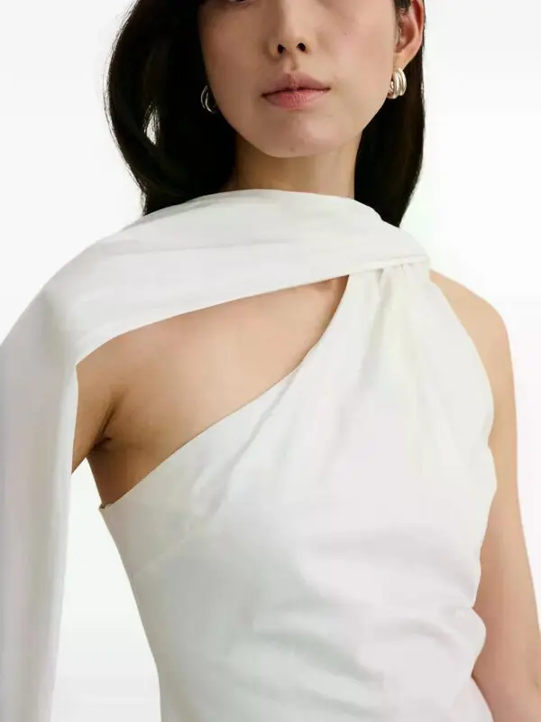 TOCCIN One-shoulder Cascade Top