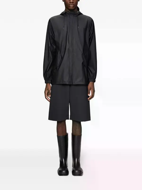 Rains Fishtail Hooded Jacket - Black