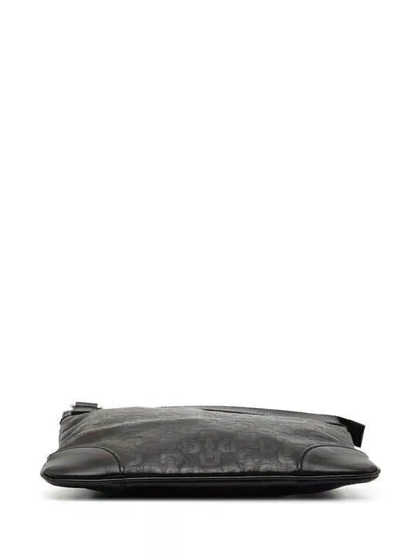 Gucci Embossed Leather Horsebit Crossbody Bag