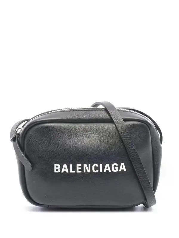 Balenciaga Xs Leather Everyday Camera Crossbody Bag - Black