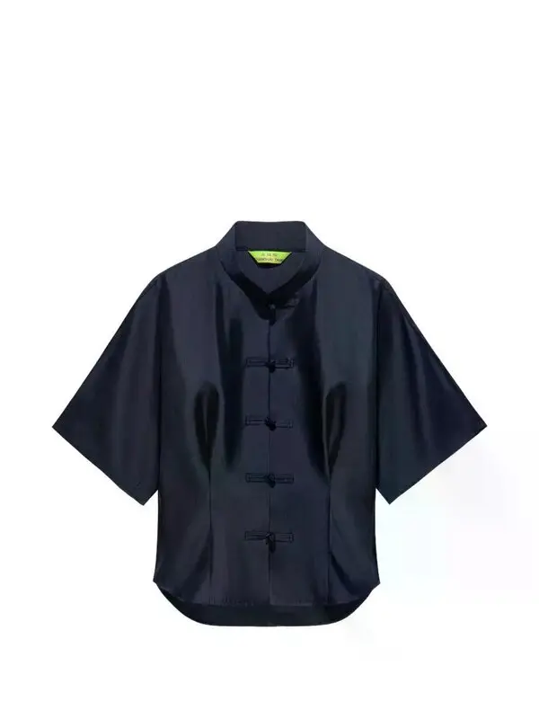 Shanghai Tang Mandarin-collar Blouse - Blue