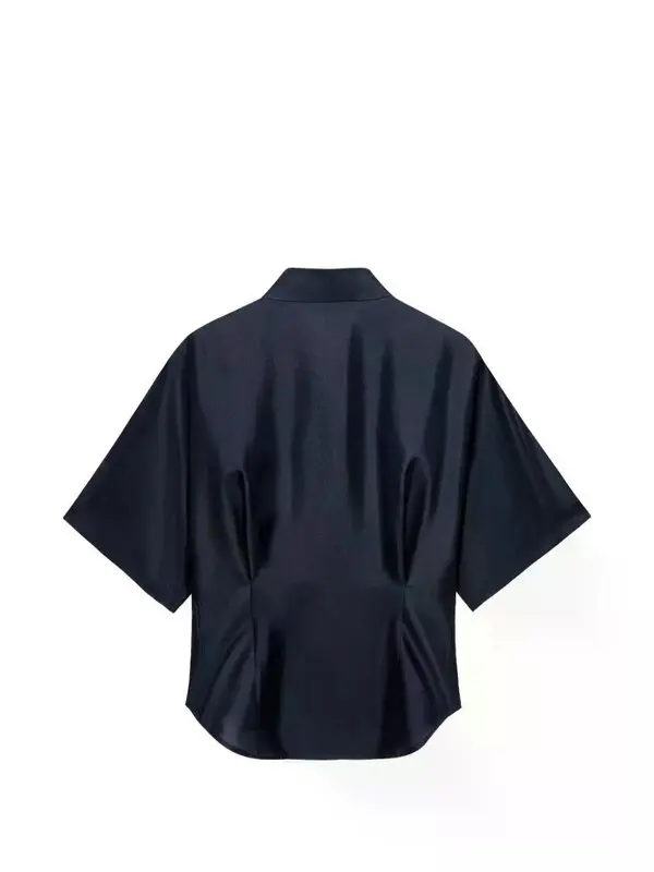 Shanghai Tang Mandarin-collar Blouse - Blue