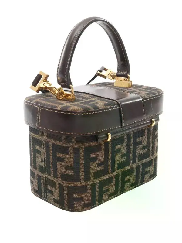 Fendi 2000-2010 Mini Zucca Canvas Vanity Satchel - Brown