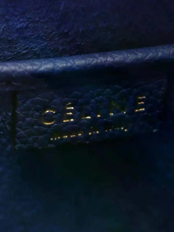 Celine Nano Leather Luggage Tote Satchel - Blue