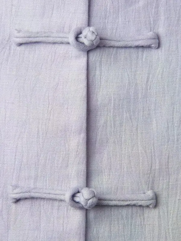 Shanghai Tang Mandarin-collar Linen Jacket - Purple