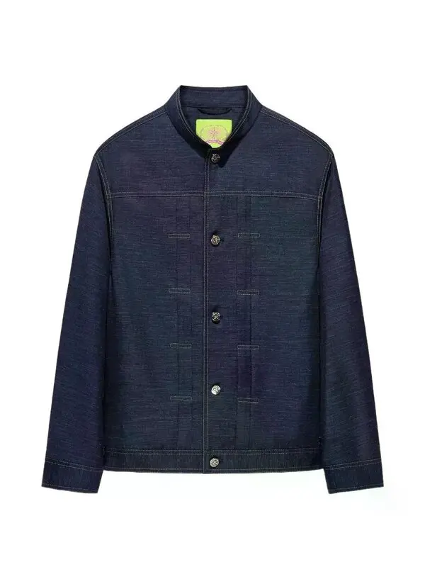 Shanghai Tang Button-up Denim Jacket - Blue