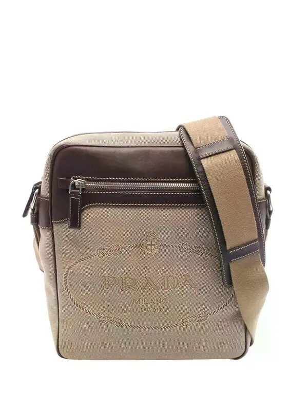Prada 2010-2026 Canapa Logo Jacquard Crossbody Bag