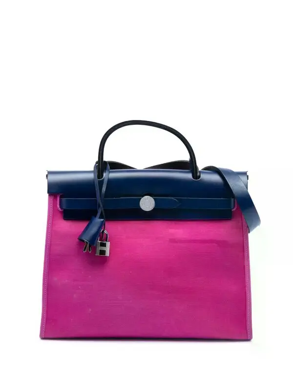 Hermès 2018 Toile Herbag Zip 31 Satchel - Pink