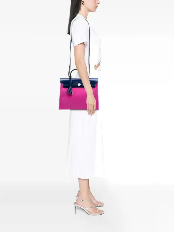 Hermès 2018 Toile Herbag Zip 31 Satchel - Pink