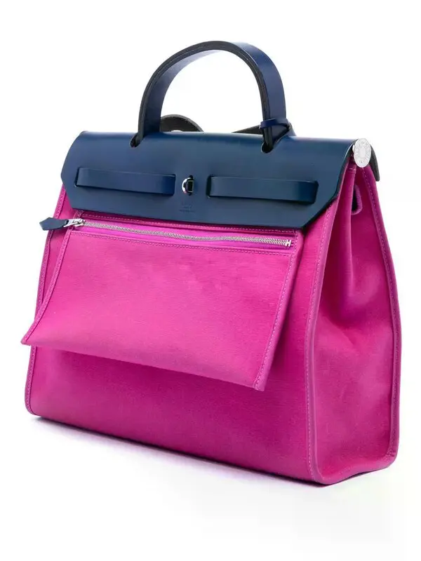 Hermès 2018 Toile Herbag Zip 31 Satchel - Pink