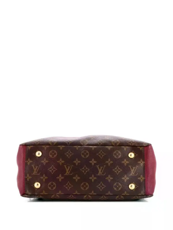 LOUIS VUITTON Pallas Tote Monogram Canvas With Leather Shoulder Bag - Brown