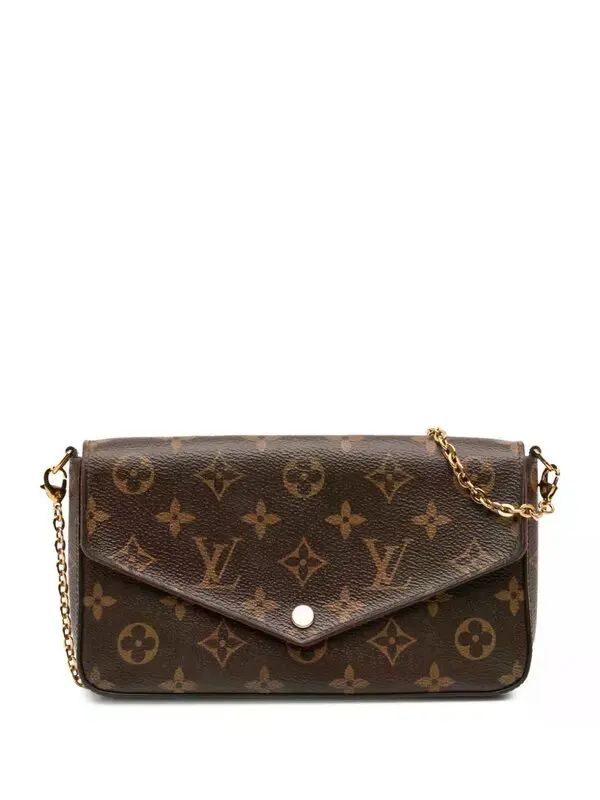 LOUIS VUITTON 2018 Monogram Pochette Felicie Crossbody Bag - Brown