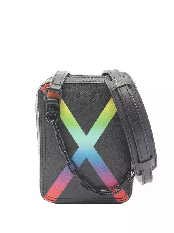 LOUIS VUITTON 2017 Taiga Rainbow Danube Crossbody Bag