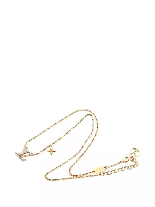 LOUIS VUITTON 2022 Plated Crystal Iconic Necklace - Gold