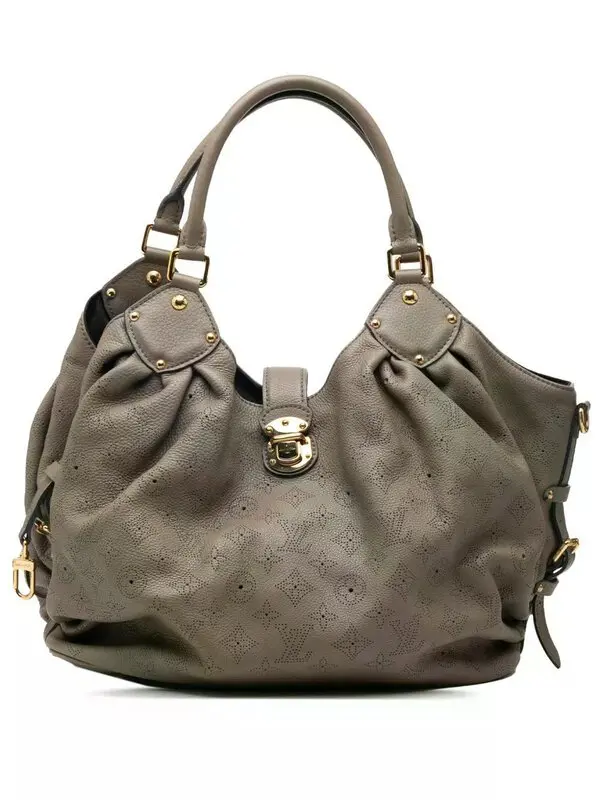 LOUIS VUITTON 2009 Monogram Mahina L Hobo Bag - Brown