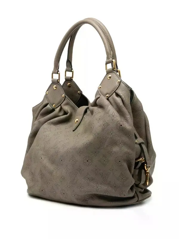 LOUIS VUITTON 2009 Monogram Mahina L Hobo Bag - Brown