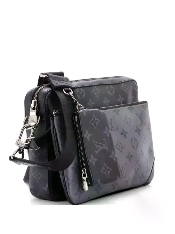 LOUIS VUITTON Trio Messenger Bag Reverse Monogram Eclipse Canvas Crossbody Bag - Black