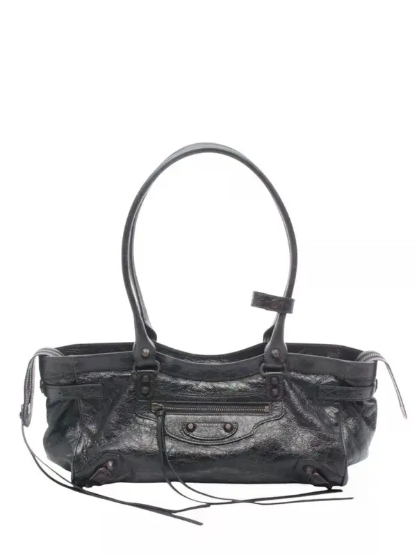 Balenciaga 2010-2026 Lambskin Le City East West Shoulder Bag - Black