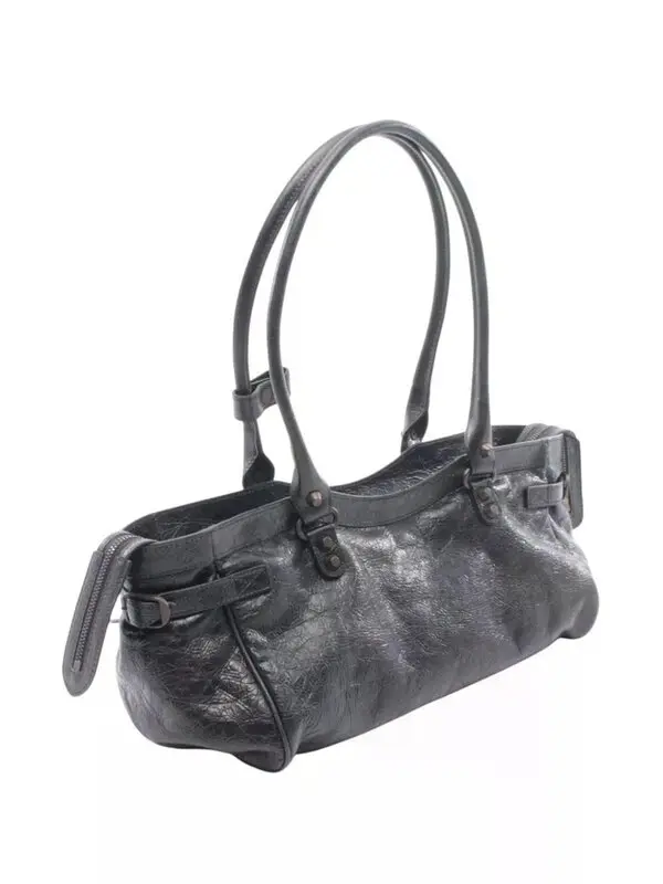 Balenciaga 2010-2026 Lambskin Le City East West Shoulder Bag - Black