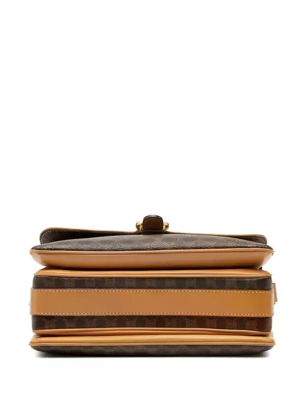 Celine 2012 Macadam Coated Canvas Crossbody Bag - Brown