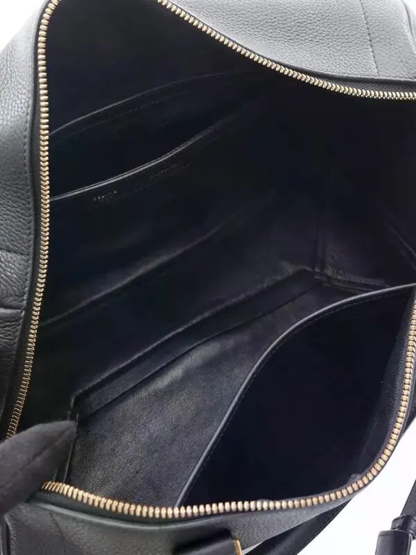 Celine 2010-2026 Grained Leather Asymmetrical Duffle Bag Satchel - Black