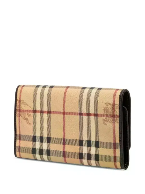Burberry 2000-2017 Haymarket Check Coated Canvas Continental Wallet Long Wallets