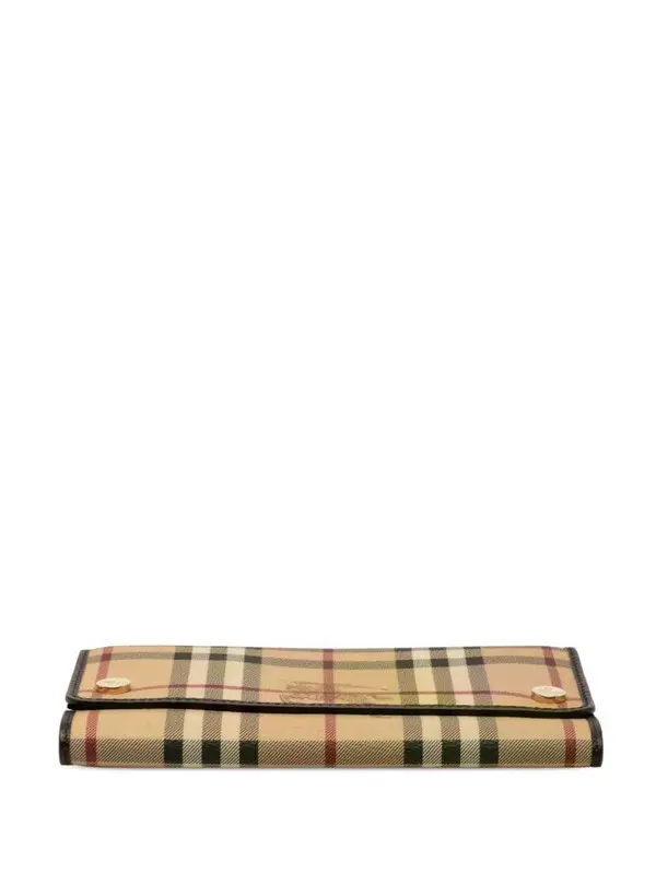 Burberry 2000-2017 Haymarket Check Coated Canvas Continental Wallet Long Wallets