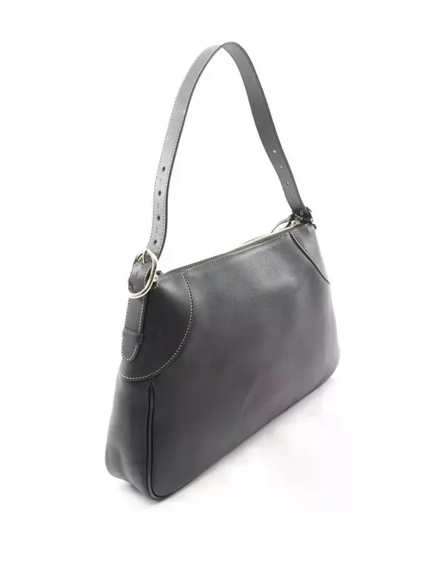 Gucci 2016-2026 Medium Gg Emblem Leather Shoulder Bag - Black