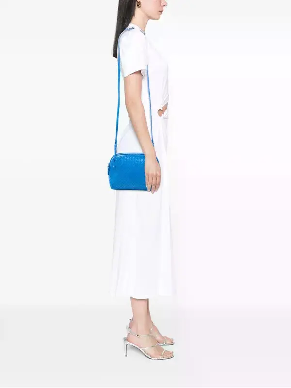 Bottega Veneta 2012-2026 Nappa Intrecciato Nodini Crossbody Bag - Blue