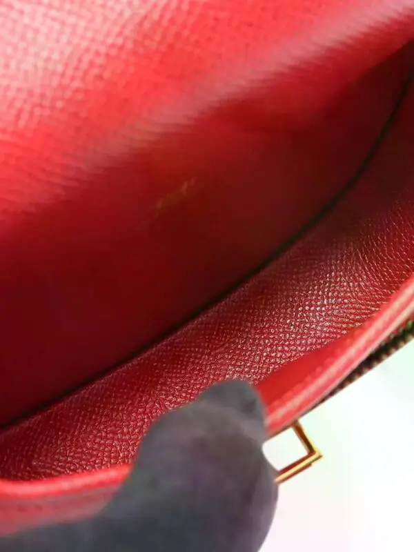 Hermès 1992 Mini Courchevel Balle De Golf Crossbody Bag - Red