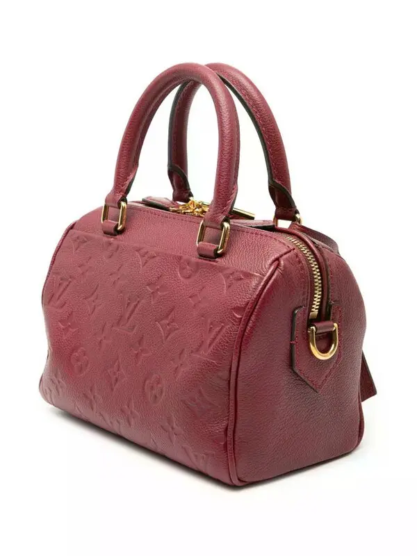 LOUIS VUITTON 2018 Monogram Empreinte Speedy Bandouliere 20 Satchel - Red