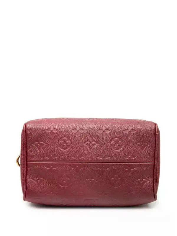LOUIS VUITTON 2018 Monogram Empreinte Speedy Bandouliere 20 Satchel - Red