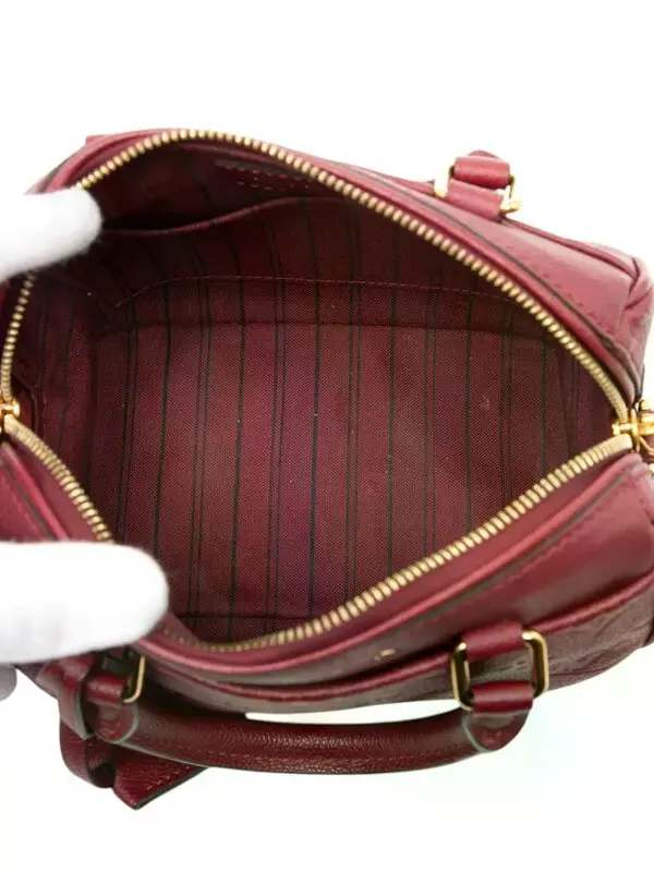 LOUIS VUITTON 2018 Monogram Empreinte Speedy Bandouliere 20 Satchel - Red