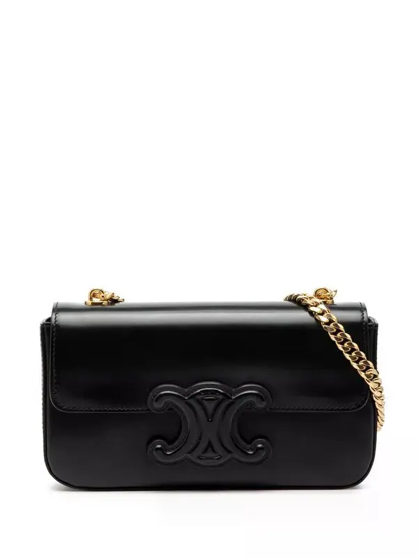 Celine 2000-2025 Smooth Calfskin Cuir Triomphe Chain Shoulder Bag
