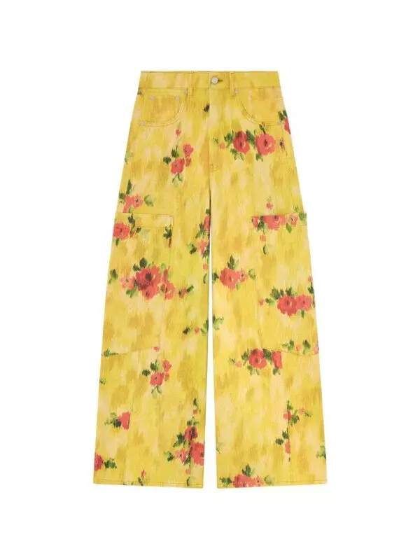 GANNI Floral Print Trousers