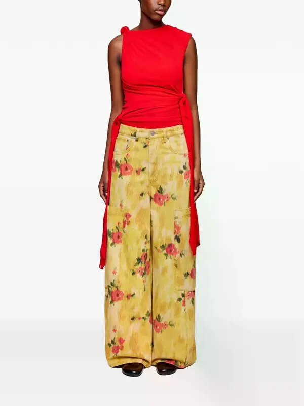 GANNI Floral Print Trousers