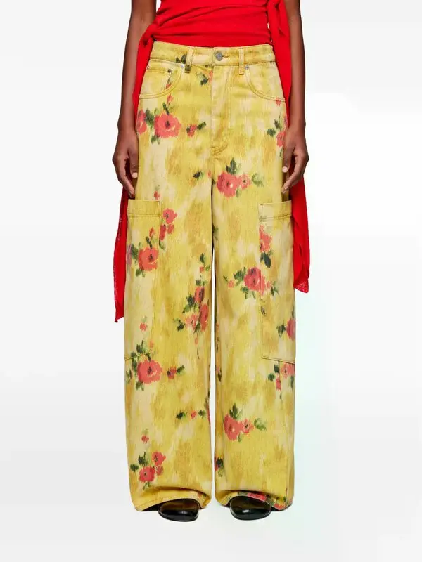 GANNI Floral Print Trousers