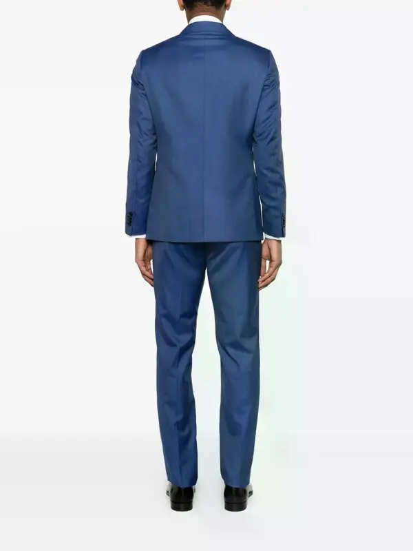 Caruso Double-breasted Suit - Blue