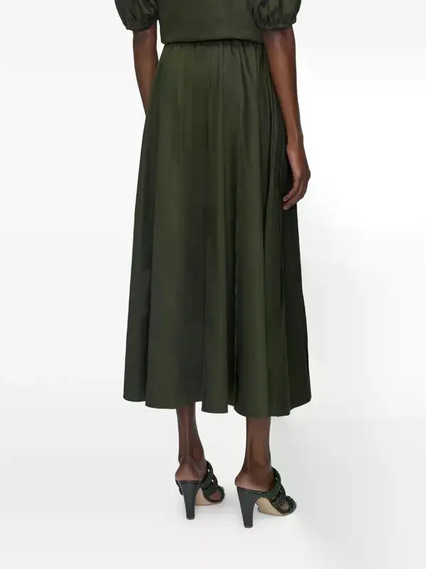 JOSEPH Manar A-line Midi Skirt - Green